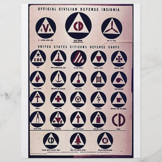 Official Civilian Defense Insignia Flyer | Zazzle.com