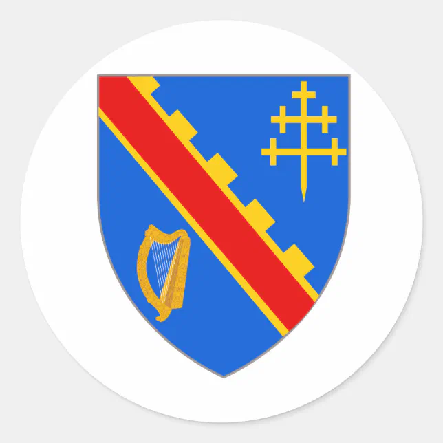 Official Coat Arms Armagh Heraldry Symbol Ireland Classic Round Sticker ...