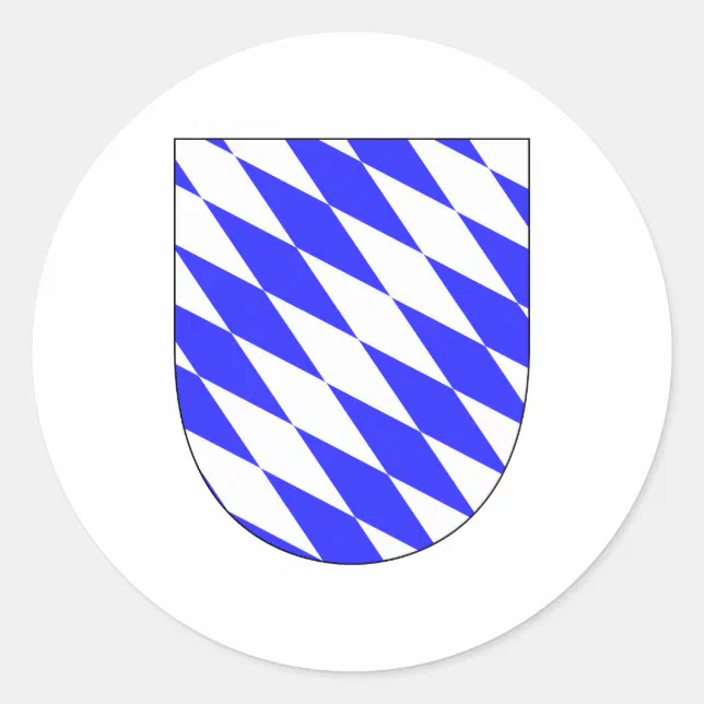 Official Coat of Arms Bavaria Germany Symbol Classic Round Sticker | Zazzle