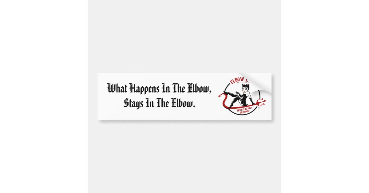 Official Elbow Inn Logo Bumper Sticker | Zazzle