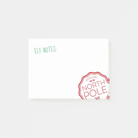Official Elf Notes Post It | Zazzle.com