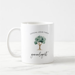 Official Family Genealogist with Tree | Stylish Coffee Mug | Zazzle