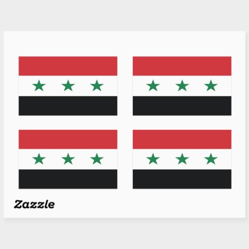 Official Flag of Iraq Rectangular Sticker | Zazzle
