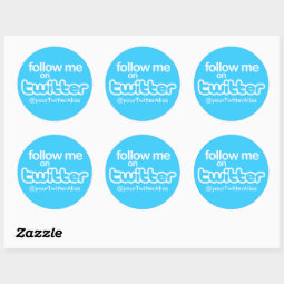 Official "Follow Me on Twitter" Sticker | Zazzle