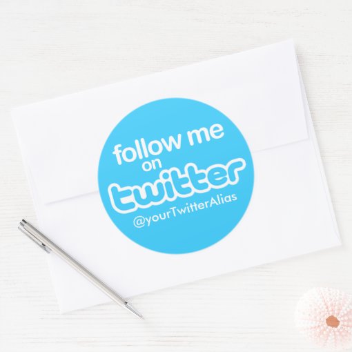 Official "Follow Me on Twitter" Sticker | Zazzle