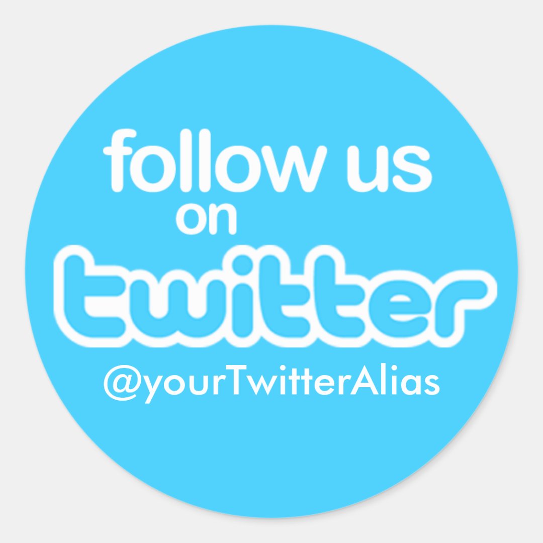 Official "Follow Us on Twitter" Sticker | Zazzle