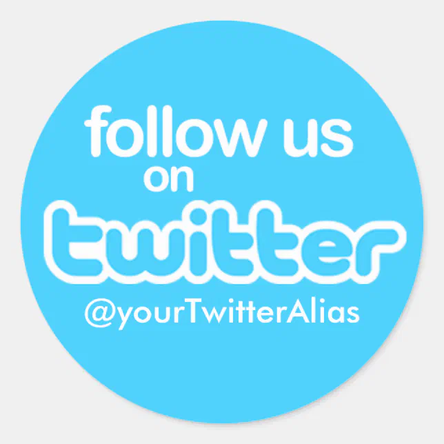Official "Follow Us on Twitter" Sticker | Zazzle