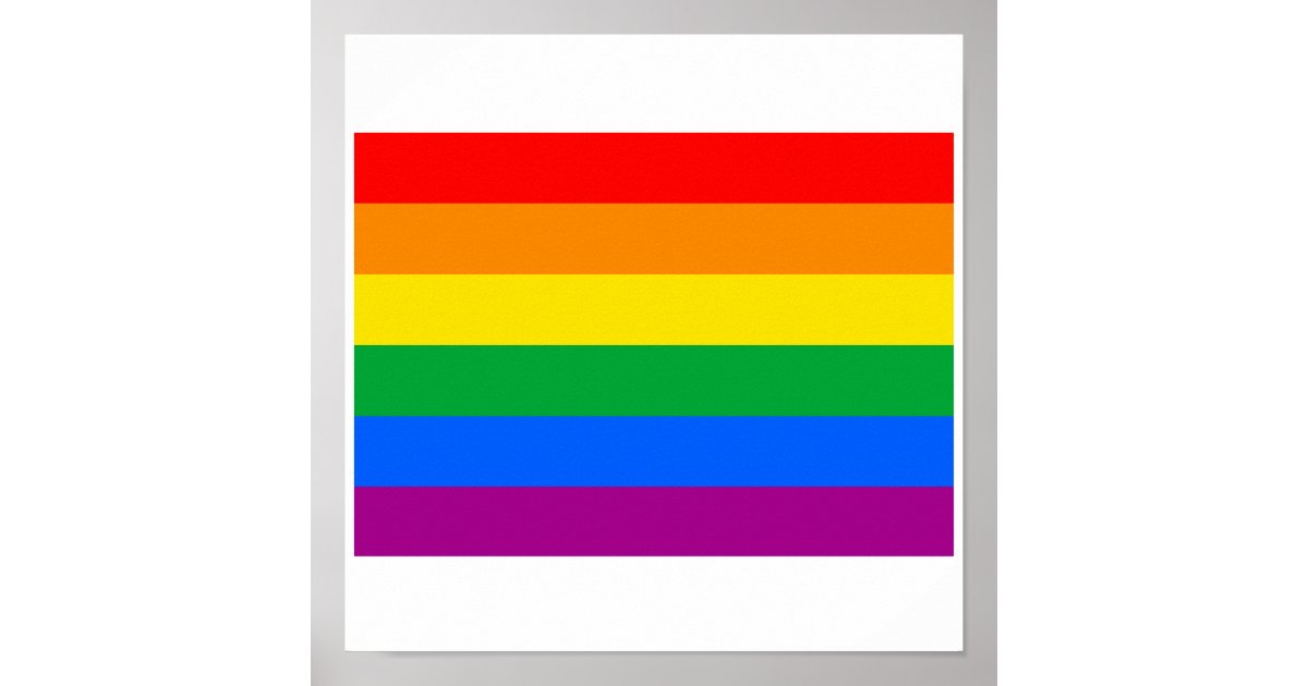 OFFICIAL GAY PRIDE FLAG POSTER | Zazzle