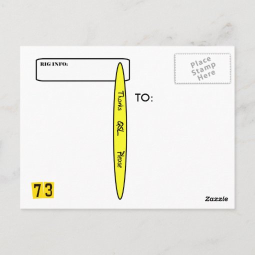 Official Genuine Made USA Ham Radio QSL Card | Zazzle