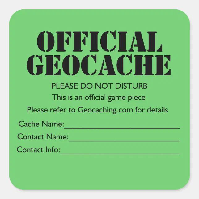 Official Geocache Sticker | Zazzle