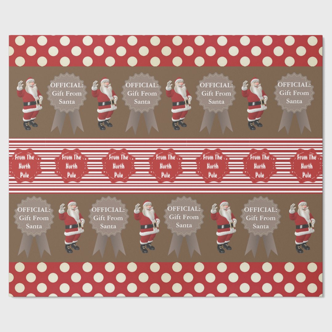 Official Gift From Santa Wrapping Paper | Zazzle