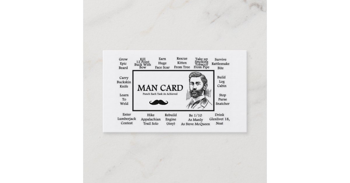 Official Man Cards! Business Card | Zazzle