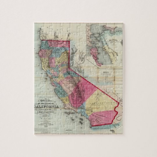 Official map of the State of California Jigsaw Puzzle | Zazzle.com