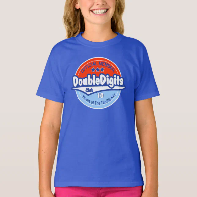 OFFICIAL Member DOUBLE Digits Club 10th Birthday T-Shirt | Zazzle