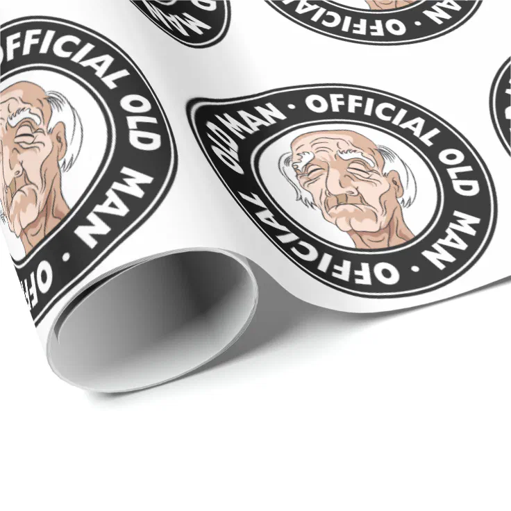 Official Old Man Wrapping Paper | Zazzle