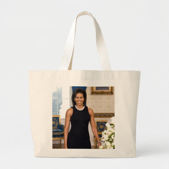 Official Portrait of First Lady Michelle Obama Large Tote Bag | Zazzle.com