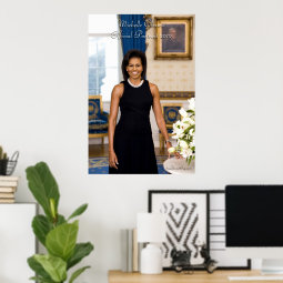 Official Portrait of First Lady Michelle Obama Poster | Zazzle