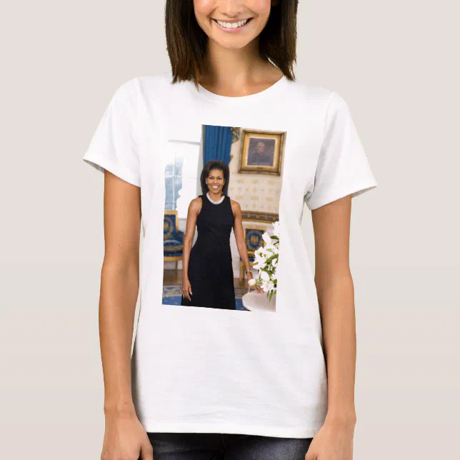 Official Portrait of First Lady Michelle Obama T-Shirt | Zazzle