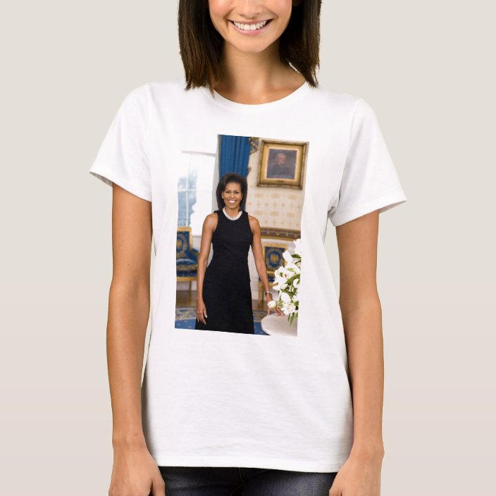 Official Portrait of First Lady Michelle Obama T-Shirt | Zazzle.com