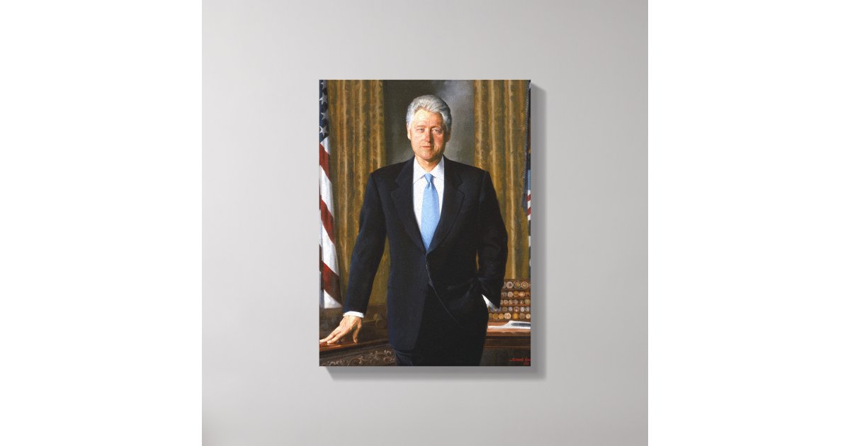 Official Presidential Portrait Bill Clinton Canvas Print | Zazzle