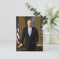 Official Presidential Portrait Bill Clinton Postcard | Zazzle