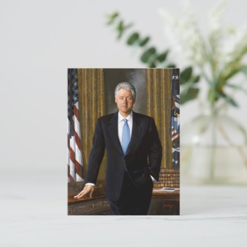Official Presidential Portrait Bill Clinton Postcard | Zazzle