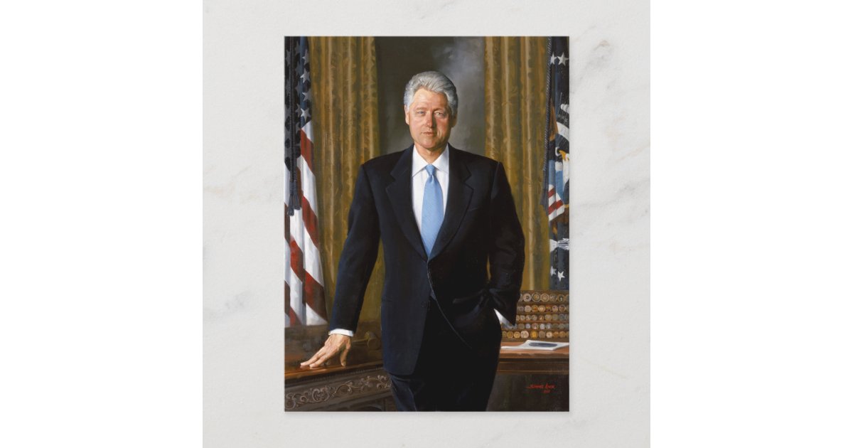 Official Presidential Portrait Bill Clinton Postcard | Zazzle