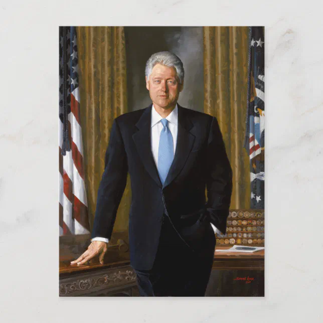 Official Presidential Portrait Bill Clinton Postcard | Zazzle