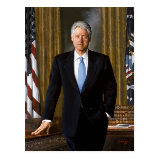 Official Presidential Portrait Bill Clinton Postcard | Zazzle.com