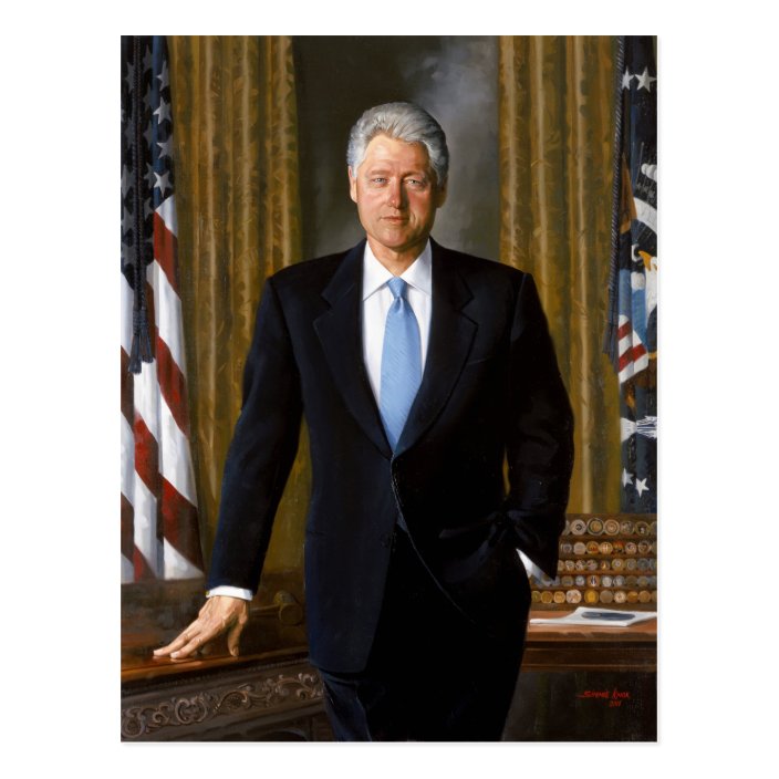 Official Presidential Portrait Bill Clinton Postcard | Zazzle.com