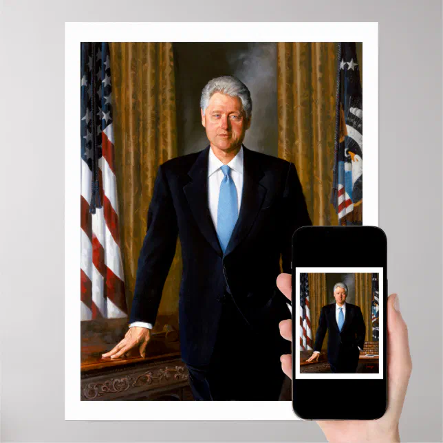 Official Presidential Portrait Bill Clinton Poster | Zazzle
