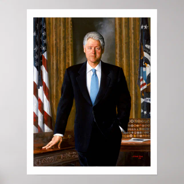 Official Presidential Portrait Bill Clinton Poster | Zazzle