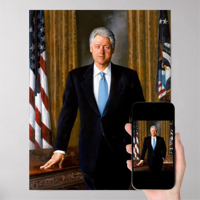Official Presidential Portrait Bill Clinton Poster | Zazzle