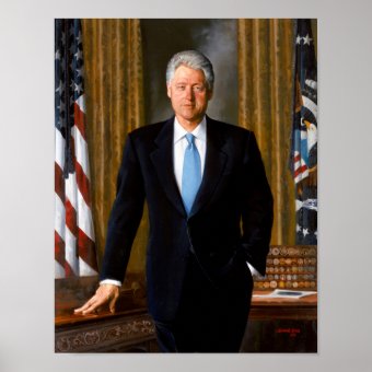 Official Presidential Portrait Bill Clinton Poster | Zazzle