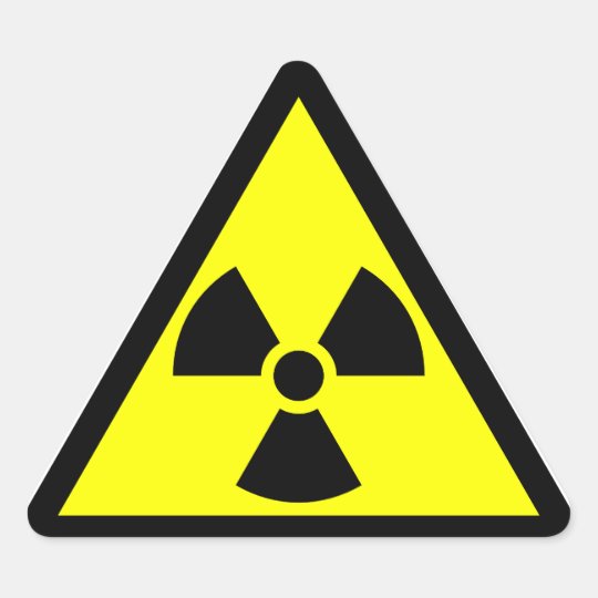 Official radioactive trefoil symbol triangle sticker | Zazzle.com