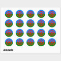 Official Romany gypsy flag Classic Round Sticker | Zazzle