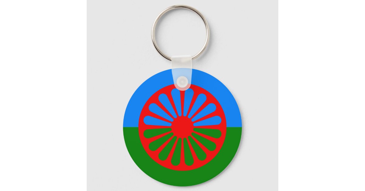 Official Romany gypsy flag Keychain | Zazzle