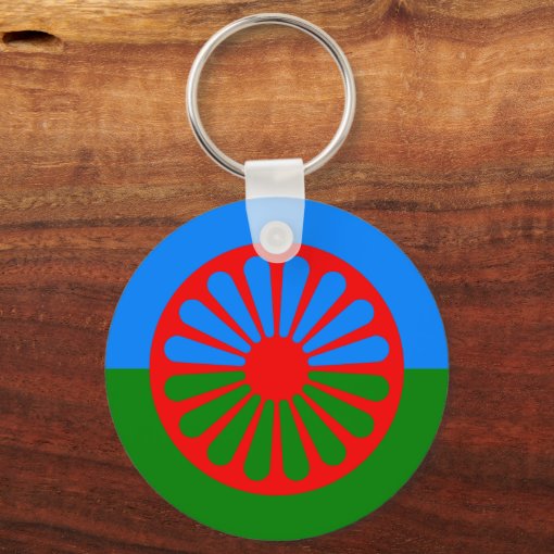 Official Romany gypsy flag Keychain | Zazzle
