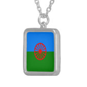 Official Romany gypsy flag Silver Plated Necklace | Zazzle