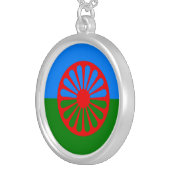 Official Romany gypsy flag Silver Plated Necklace | Zazzle