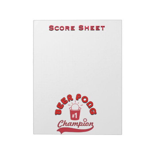 Official Score Sheet Notepad | Zazzle.com