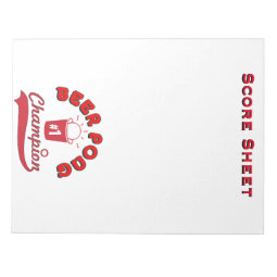 Official Score Sheet Notepad | Zazzle