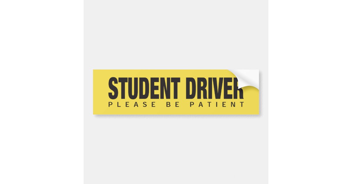 OFFICIAL STUDENT DRIVER BUMPER STICKER | Zazzle