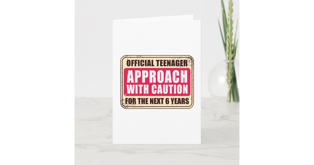 OFFICIAL TEENAGER CARD | Zazzle