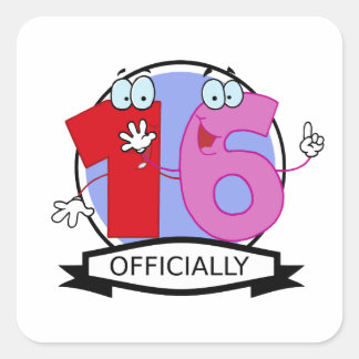 Number 16 Stickers | Zazzle