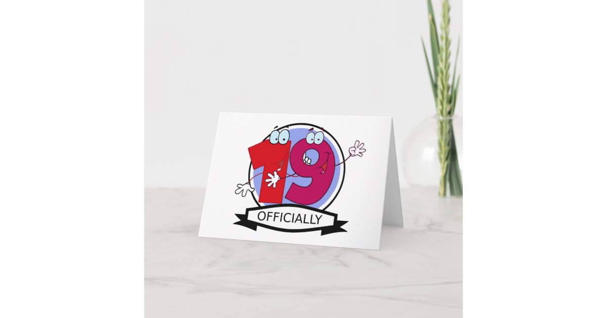 Officially 19 Birthday Banner Card | Zazzle.com