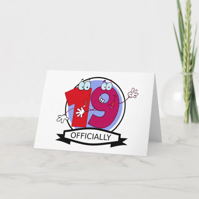 Officially 19 Birthday Banner Card | Zazzle