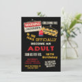 Officially an Adult Warning turning 18 Birthday Invitation | Zazzle