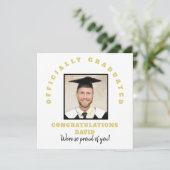 Officially Graduated Congrats Name Photo card | Zazzle