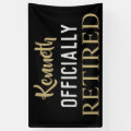 Officially retired banner personalized | Zazzle